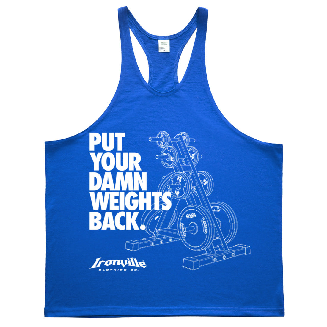 Ironville DAMN WEIGHTS Stringer Tank Top – IRONVILLE CLOTHING CO.